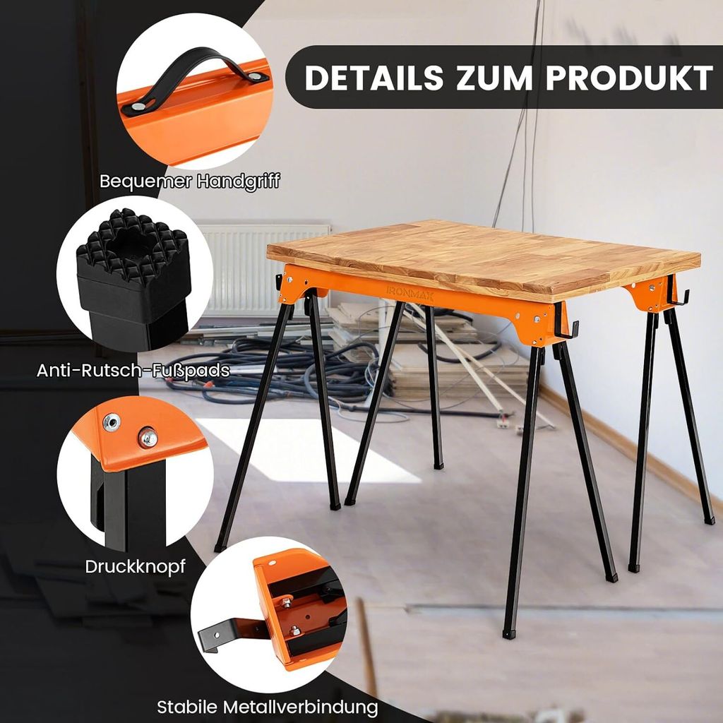 COSTWAY 2-pack kozlík, skládací kozlík do 600 | Kaufland.cz