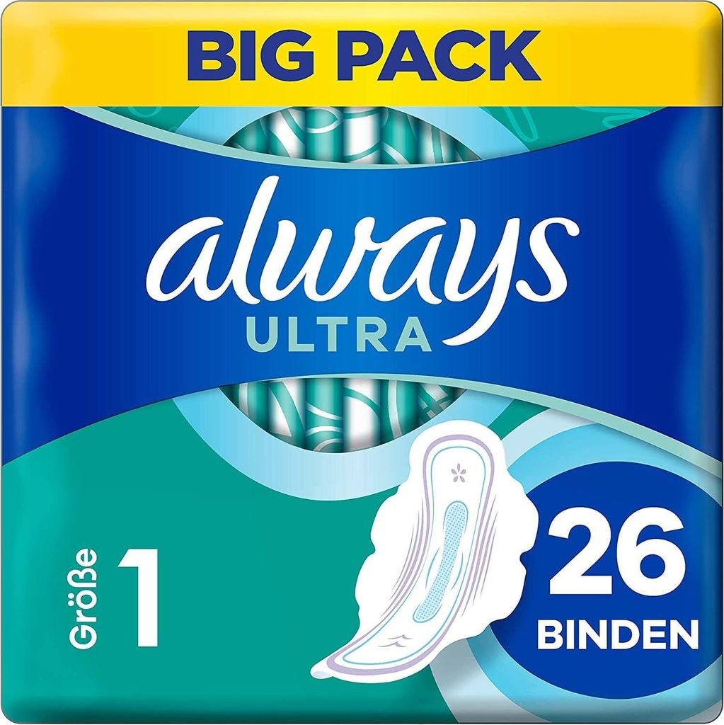 always ultra Damenbinde Normal mit Flügeln BigPack 26 Stück