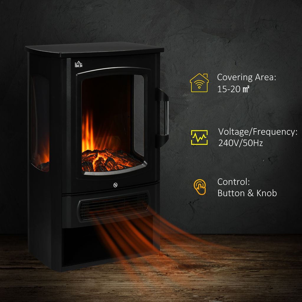 HOMCOM LED elektrický krb Stojací krb s | Kaufland.cz