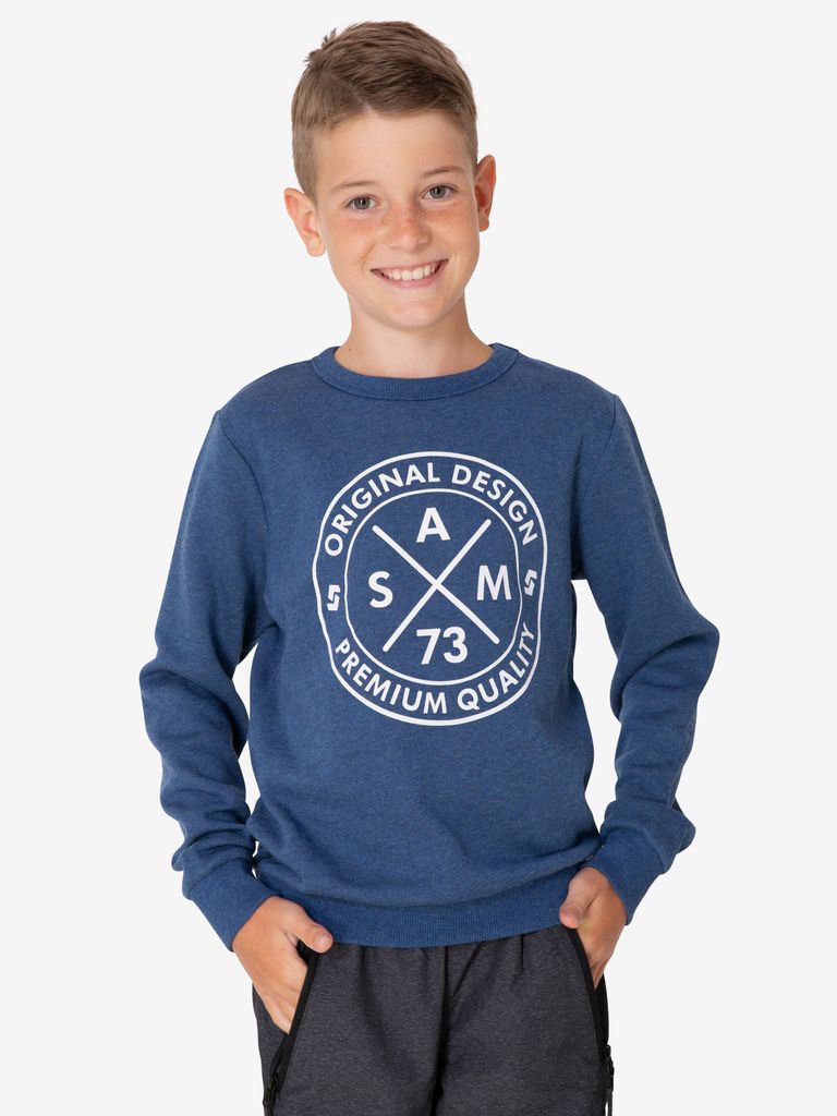 Dunkelblauer bedruckter Kapuzenpullover SAM | Kaufland.de