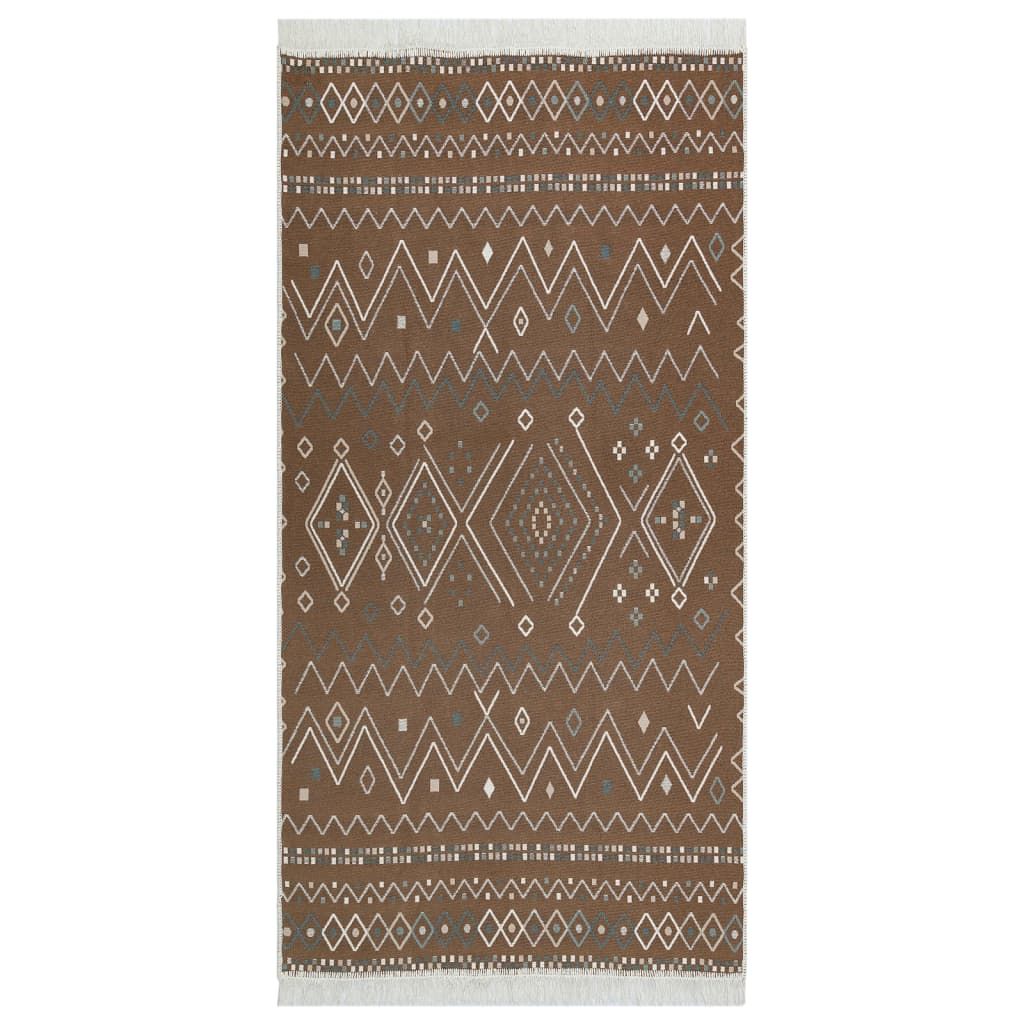 vidaXL Teppich Beige und Blau 100x300 cm | Kaufland.de