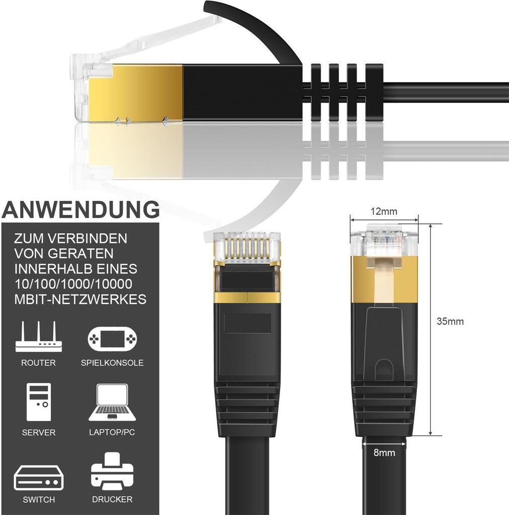 VERCO 8m CAT 7 síťový kabel patch kabel | Kaufland.cz