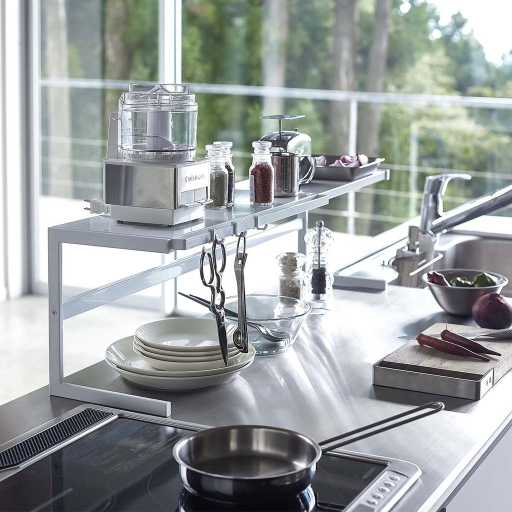 Yamazaki Küchenregal Standregal Arbeitsplatte weiß Metall