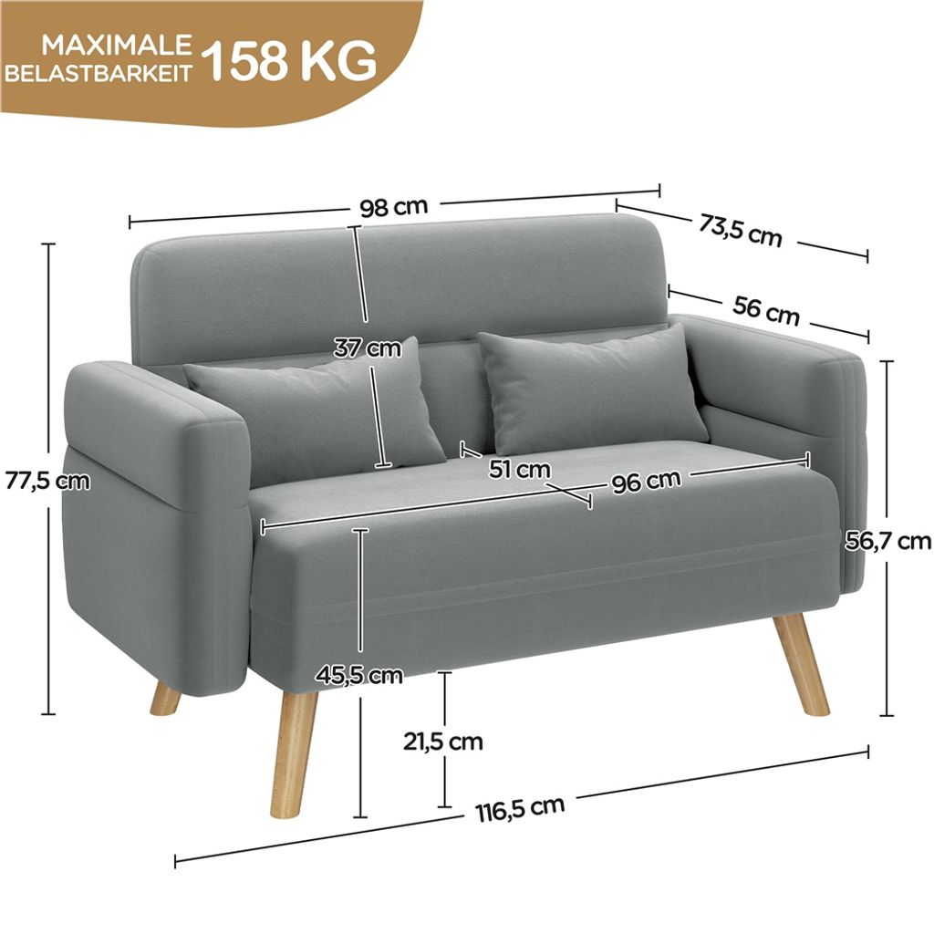 Gray mini couch store