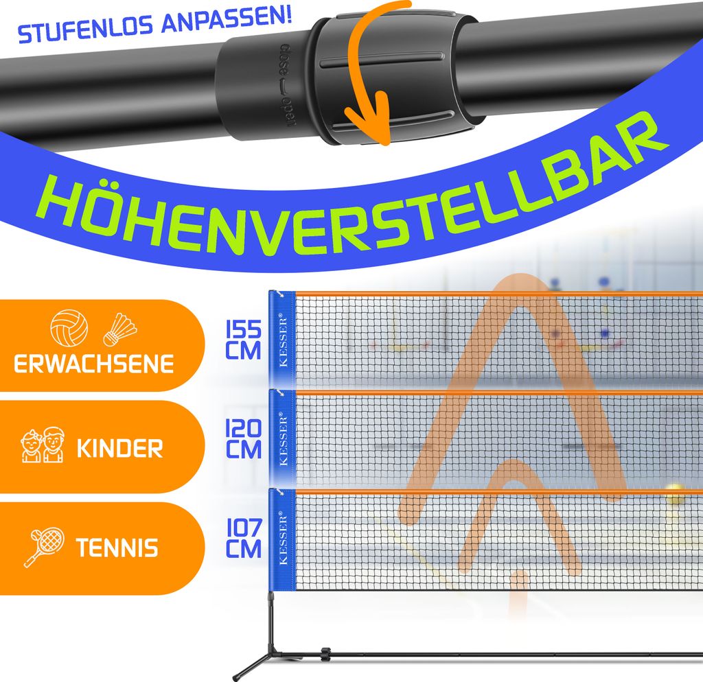 KESSER® Badmintonnetz, Tennisnetz | 300cm | | Kaufland.de