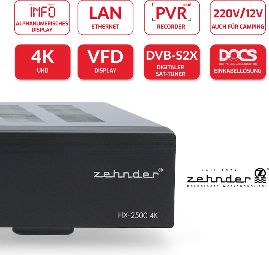 ZEHNDER HX-2500 4K Sat Receiver mit | Kaufland.de
