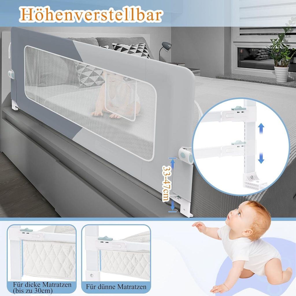 Rausfallschutz Bett 200 Cm