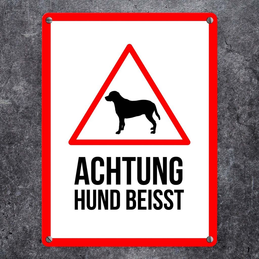 Achtung Hund beisst Metallschild mit Hunde | Kaufland.de