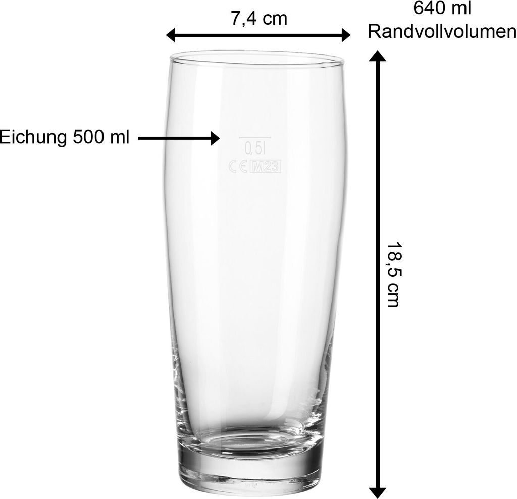 WELLCO Willy cup 500ml 12ks Sklenice na pivo | Kaufland.cz