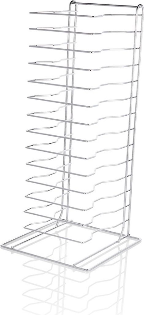 Pizzablechhalter für 15 Pizzableche Verchromt Pizzableche