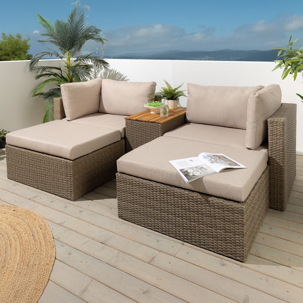 Riess-Ambiente MONACO MODULAR Gartenlounge, 4-Sitzer, 230