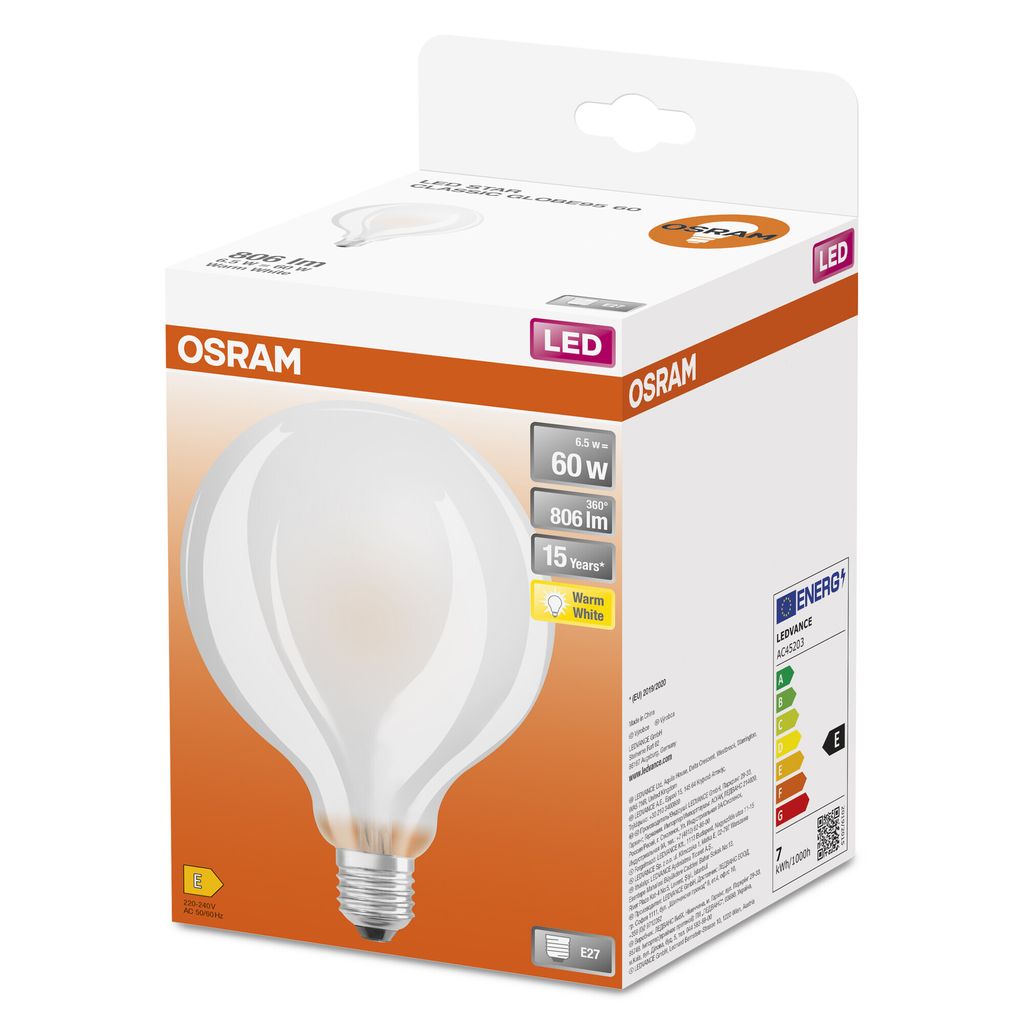 Osram Star E27 LED Globe 6,5W 806Lm teplá | Kaufland.cz