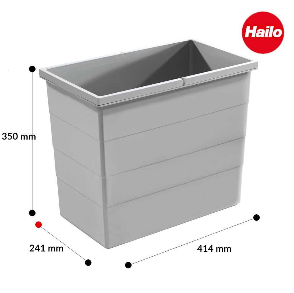 Hailo 28 Liter Inneneimer 1125729 hellgrau | Kaufland.de