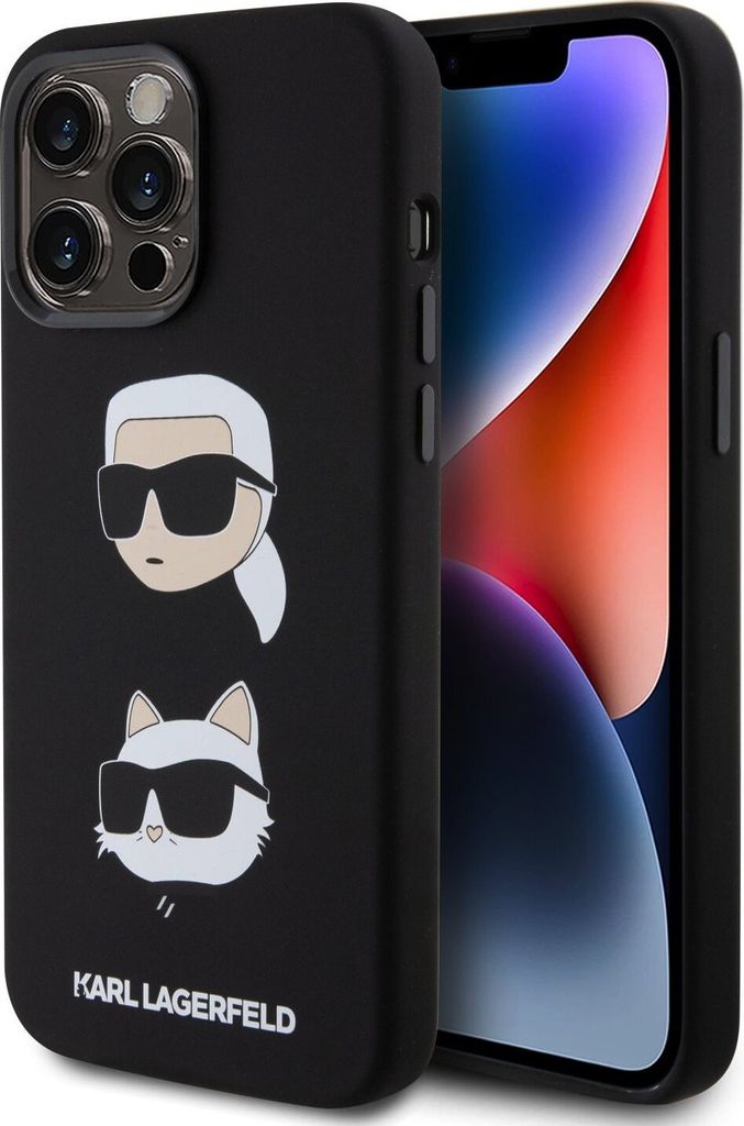 Karl Lagerfeld Silikon Karl & Choupette Kpfe - iPhone 15