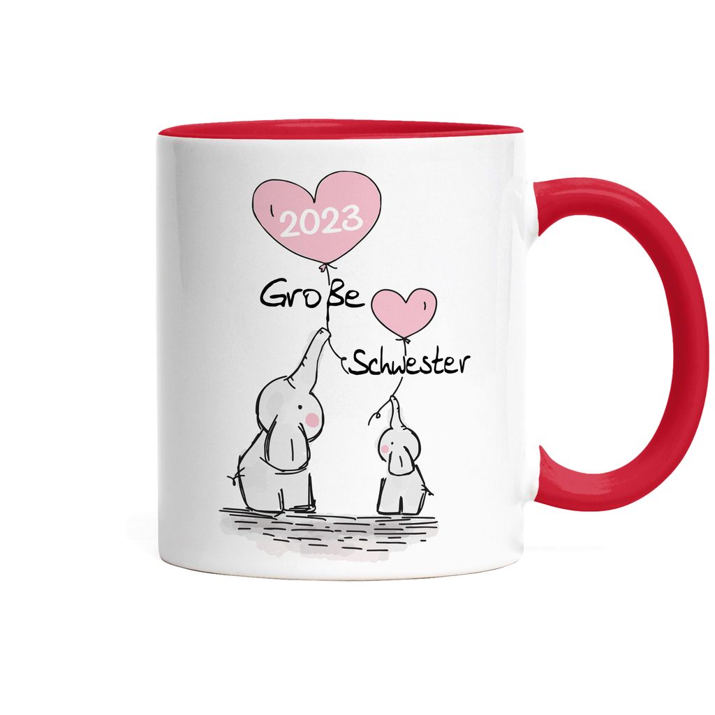 Ich werde Große Schwester 2023 Tasse Rot | Kaufland.de