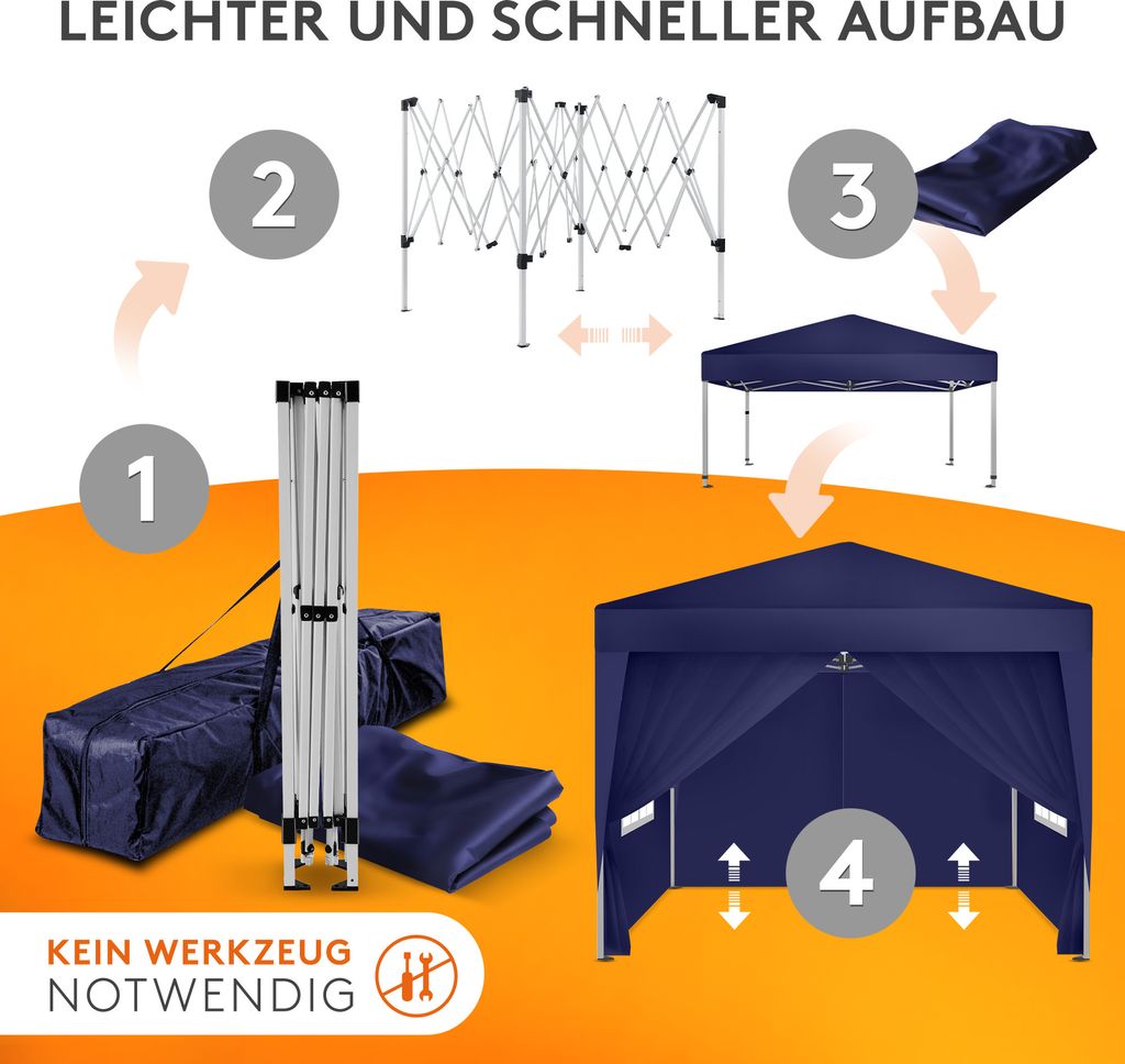 Kronenburg Faltpavillon 2x2m - Wasserfest, | Kaufland.de