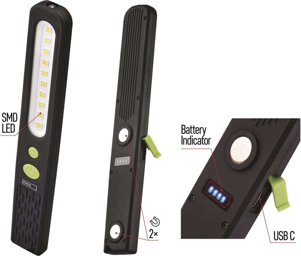 EMOS SMD LED + LED nabíjecí svítilna, 700 lm, | Kaufland.cz