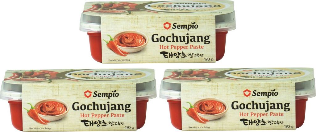 SEMPIO Chilipaste Scharf Gochujang (3x 170g) aus Korea