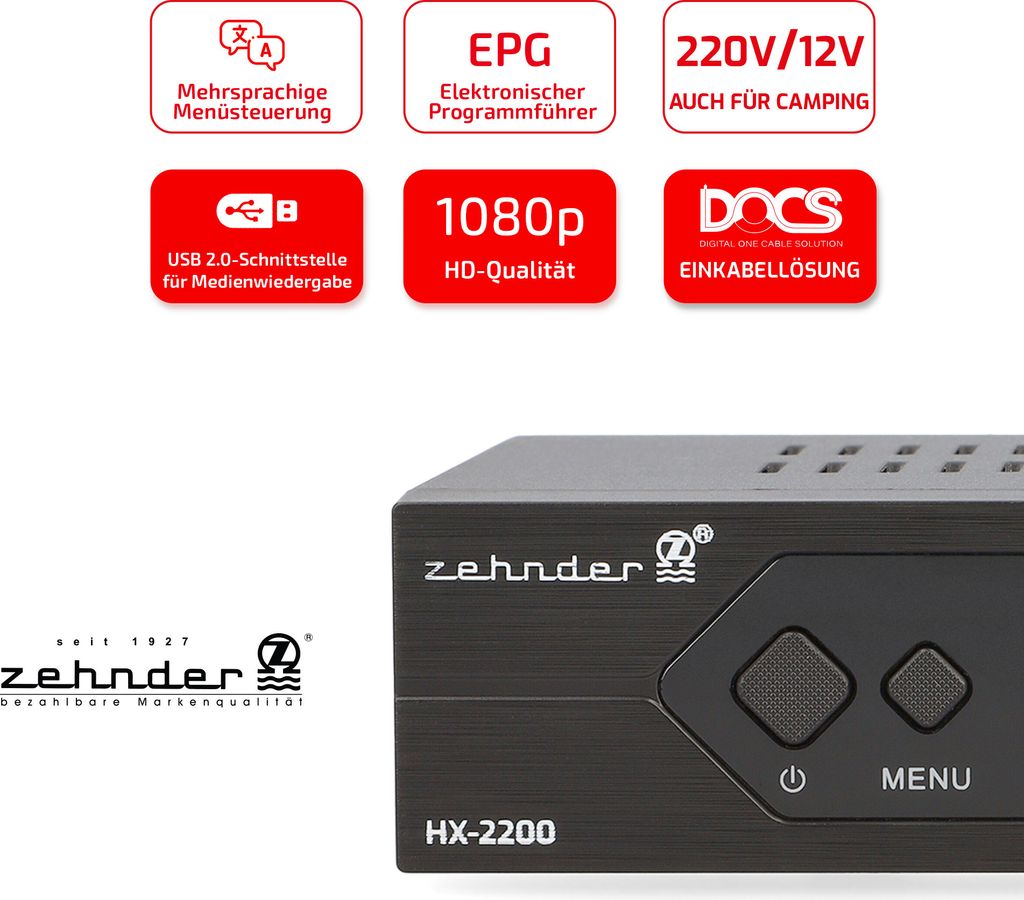 Zehnder HX-2200 Sat Receiver mit | Kaufland.de