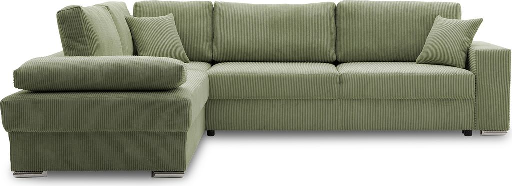 Ecksofa FESTINA 290/230cm LINKS Olivgrün