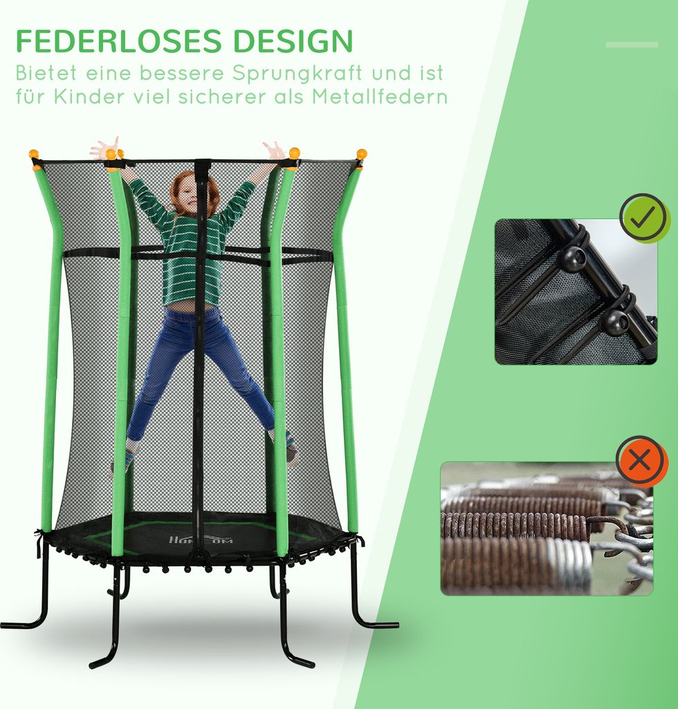 HOMCOM Kinder Trampolin Ø163,5 cm, Indoor | Kaufland.de