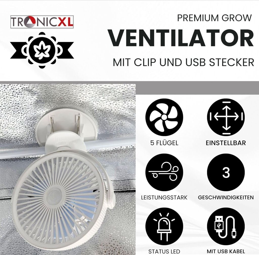2 Stück USB Ventilator Grow mit Clip | Kaufland.de