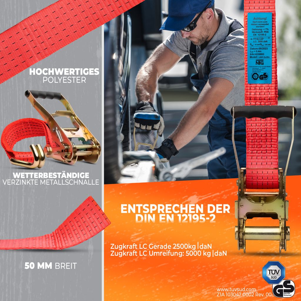 Spanngurt Zurrgurte 10m 10 Stück Set 10 Meter | Kaufland.de