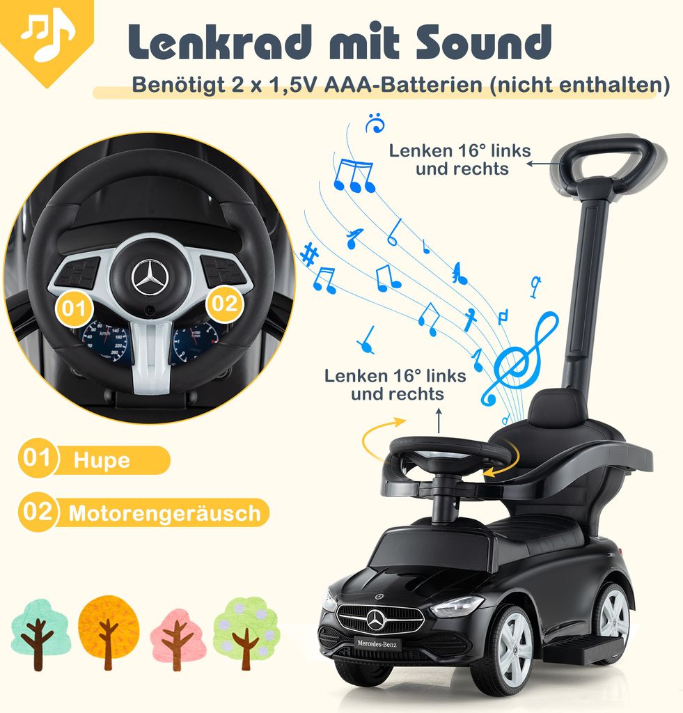 COSTWAY Mercedes-Benz Rutschauto, 3-in-1 | Kaufland.de