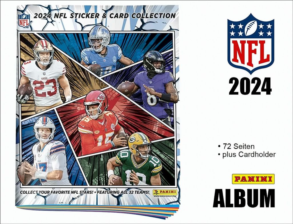 2024 NFL Sticker & Card Collection Album Sammelkarten