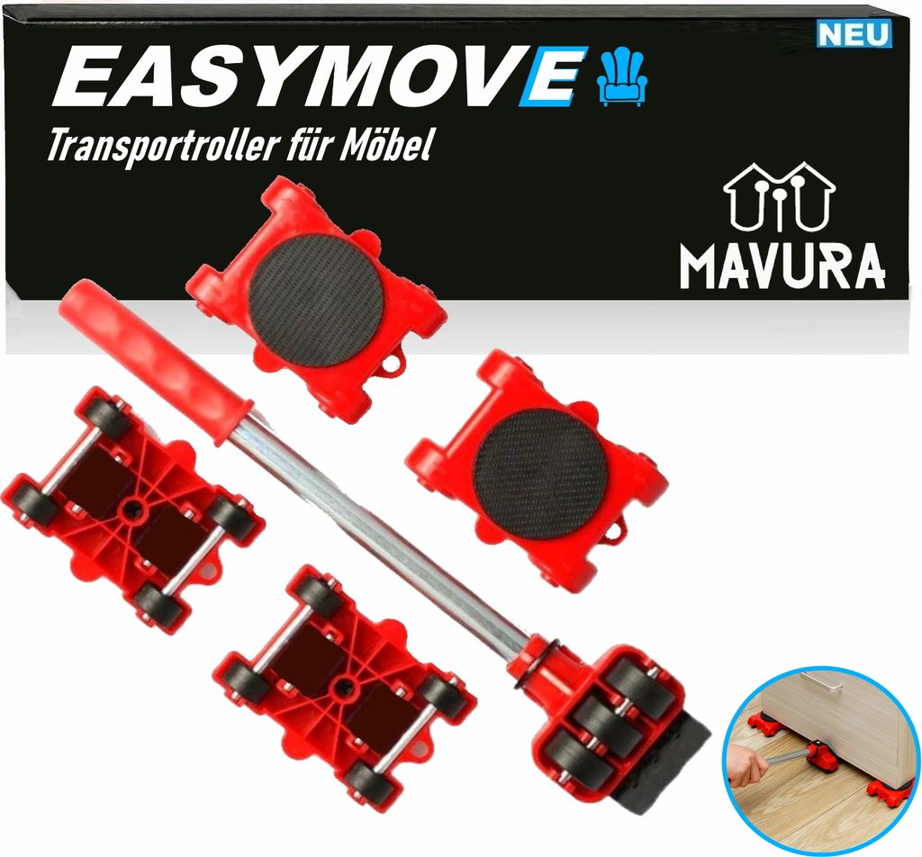 Nábytkový zdvihák EASYMOVE Prepravný vozík Sada nábytkových