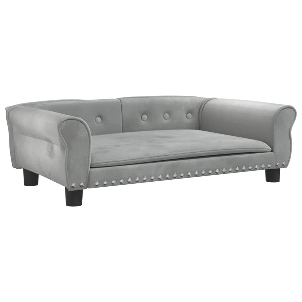 vidaXL Hundebett Hellgrau 95x55x30 cm Samt | Kaufland.de