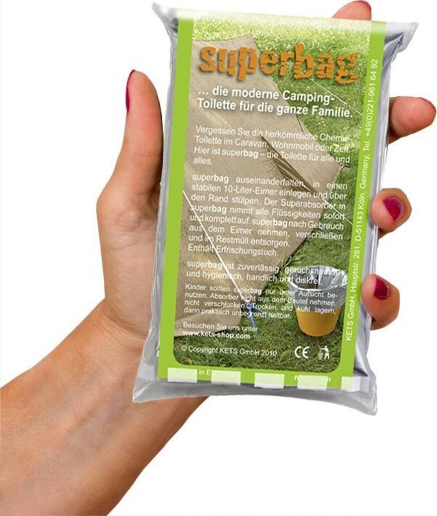 superbag Campingtoilette Absorber 10 Liter