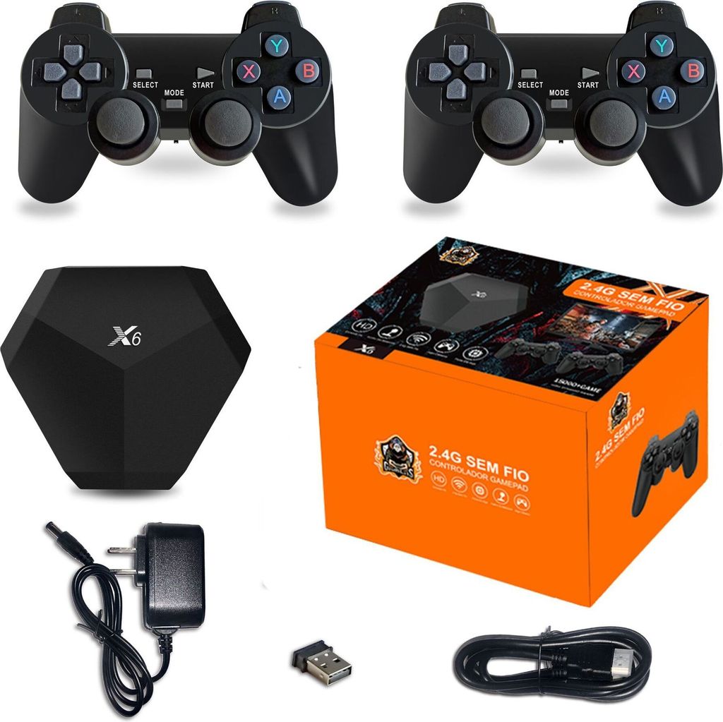 15000+Spiele Game Box Player X6 Videospielkonsole 64G WiFi