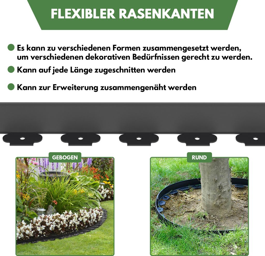 Jopassy Pružné obruby na trávnik 10 m x 5 cm | Kaufland.sk