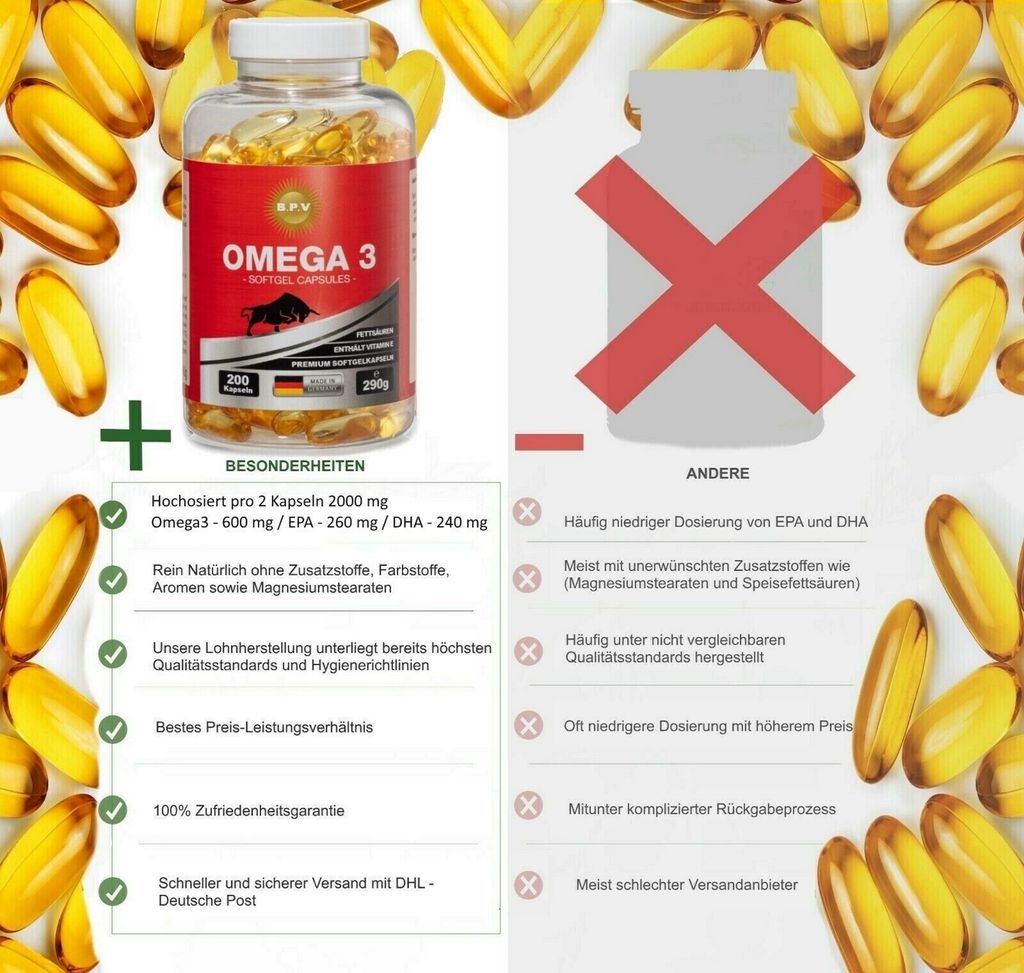 Premium Omega3 Kapseln 200 Stk Hochdosiert | Kaufland.de