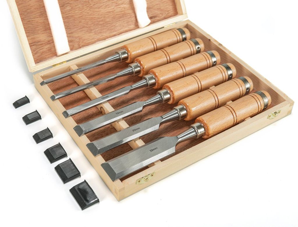 6 x Stechbeitel in Holzkiste Profi Stemmeisen | Kaufland.de
