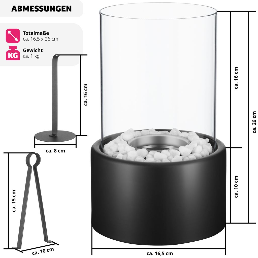 Bioethanol-Tischkamin Damine, hitzefest, 2 | Kaufland.de