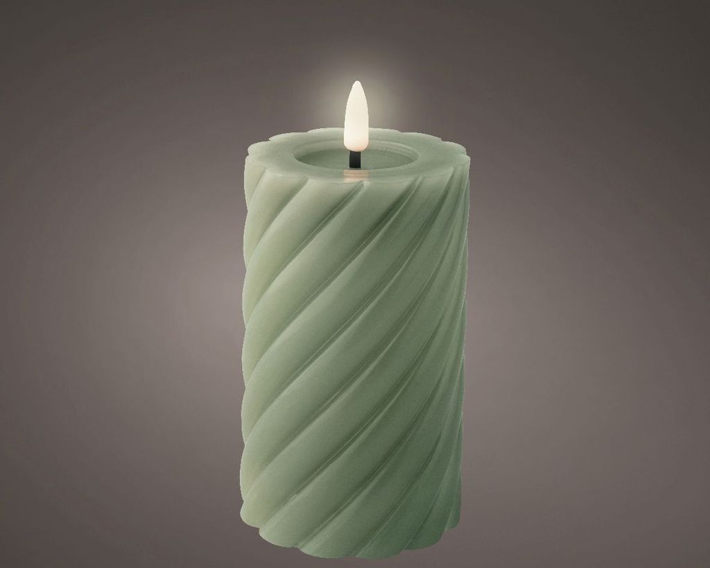 Kaemingk LED Kerze Wachs indoor grün Ø 7,5 x | Kaufland.de