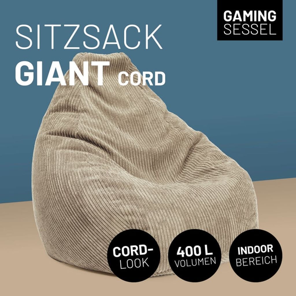 LUMALAND GIANT Cord Sitzsack mit stabiler | Kaufland.de