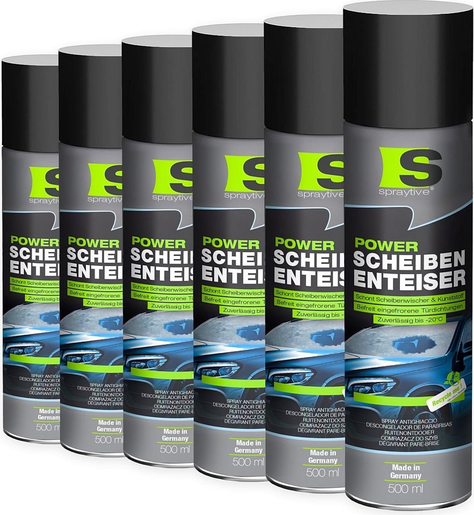 Spraytive 6x 500ml Power Scheibenenteiser – Enteiserspray