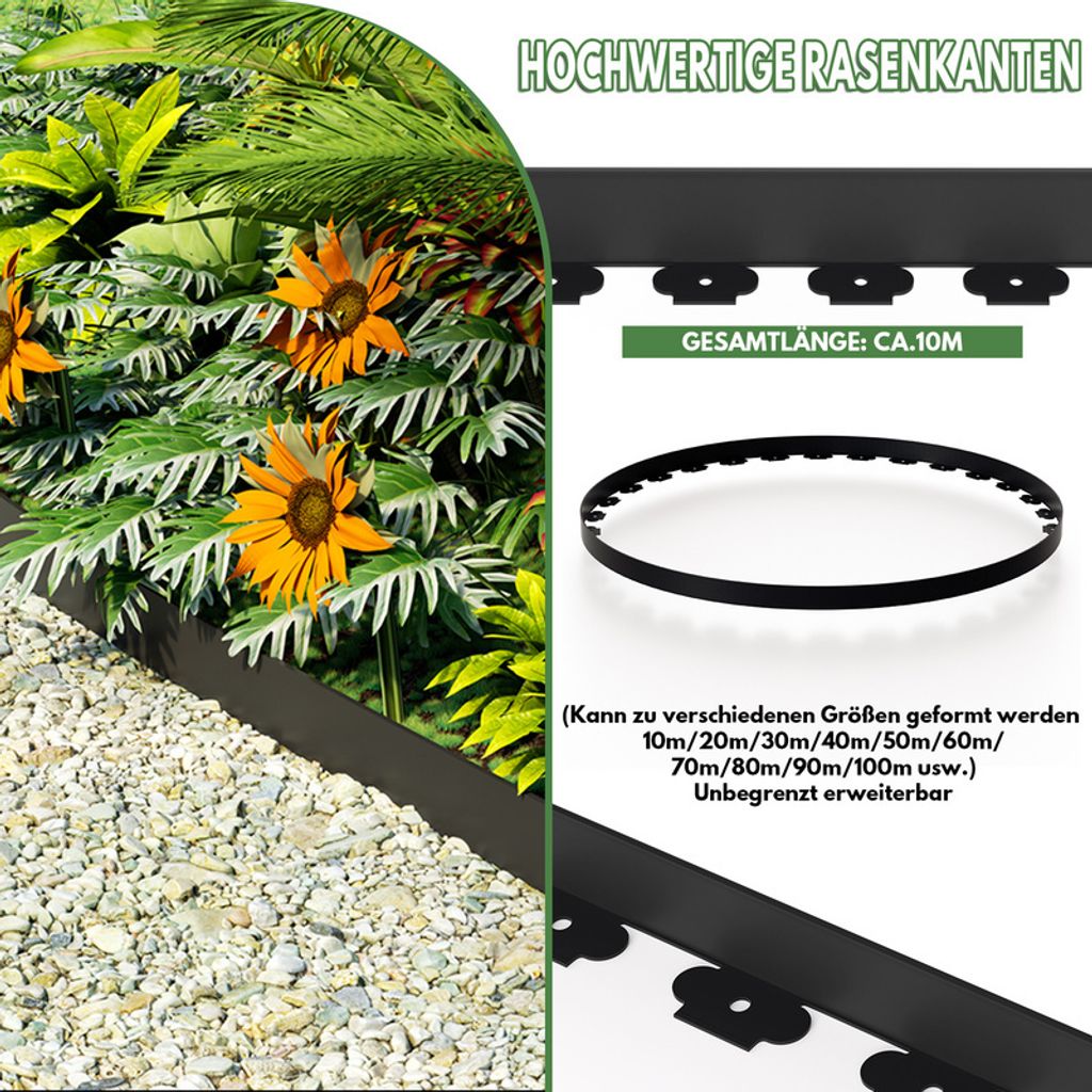 Jopassy Pružné plastové obruby trávnika 20 m | Kaufland.sk