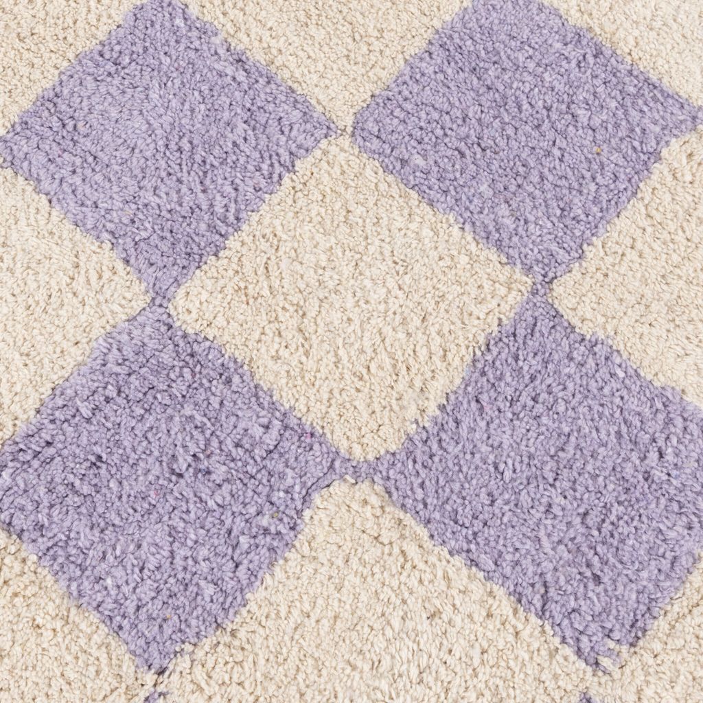 Rund Retro Teppich - Gambit Lila Weiß - Ø | Kaufland.de