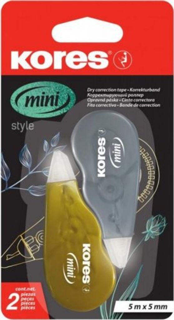 Rullo correttore monouso Kores "Mini Metallic Style" 2