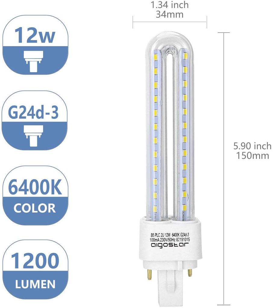 Aigostar 183646 PLC LED BULB G24 12W 6400K | Kaufland.de
