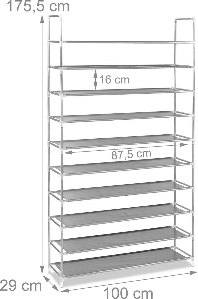 Botník pre 50 párov topánok, RD9127 šedý | Kaufland.sk