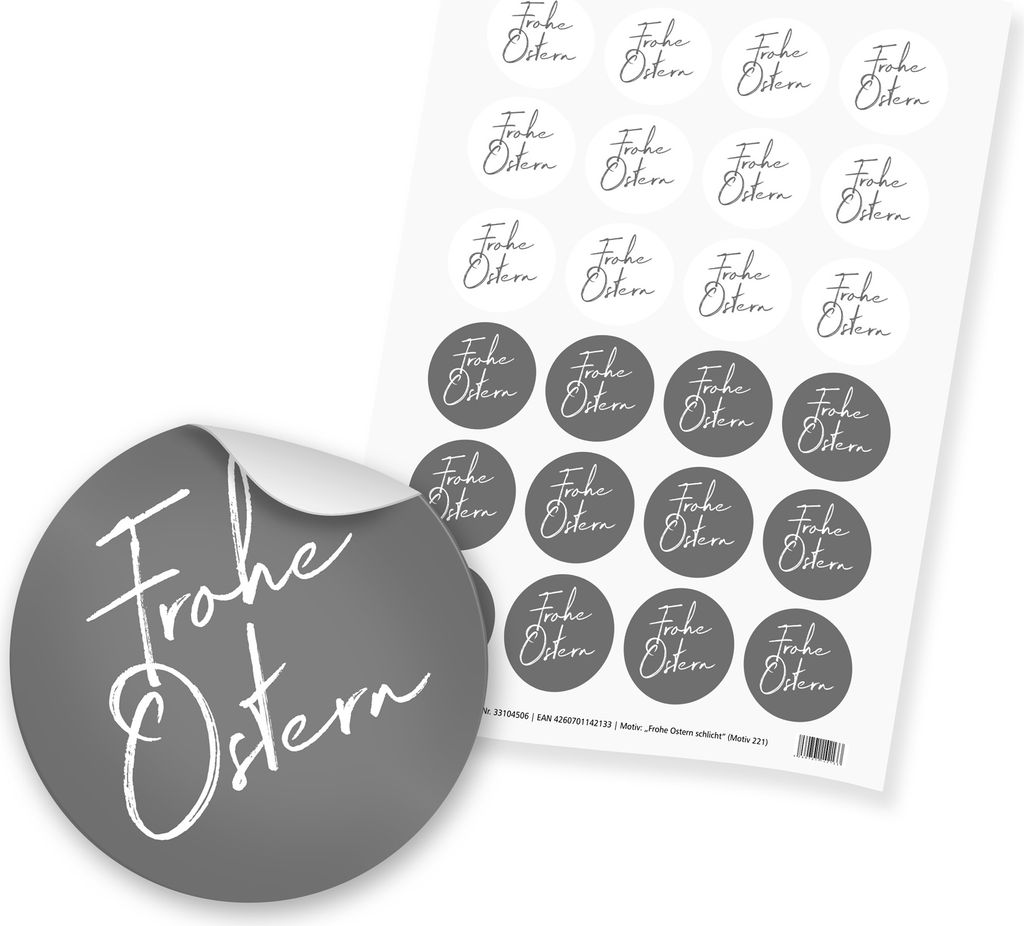 itenga 24x Sticker Frohe Ostern schlicht weiß | Kaufland.de