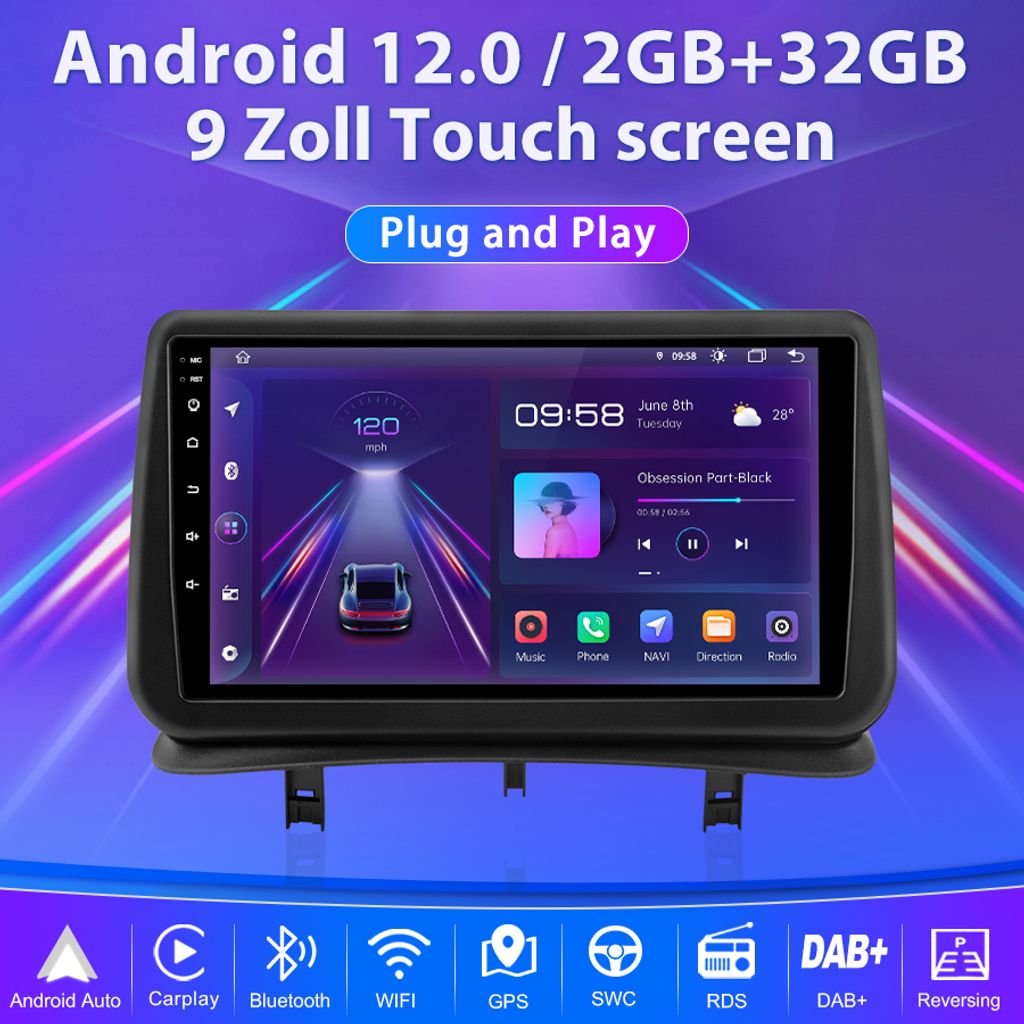 9"2+32G Android12 Autoradio Für Renault Clio3 | Kaufland.de
