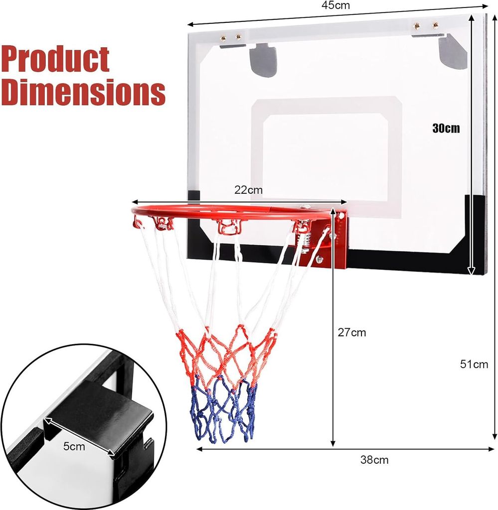 KOMFOTTEU Basketballkorb Wand Basketball | Kaufland.de