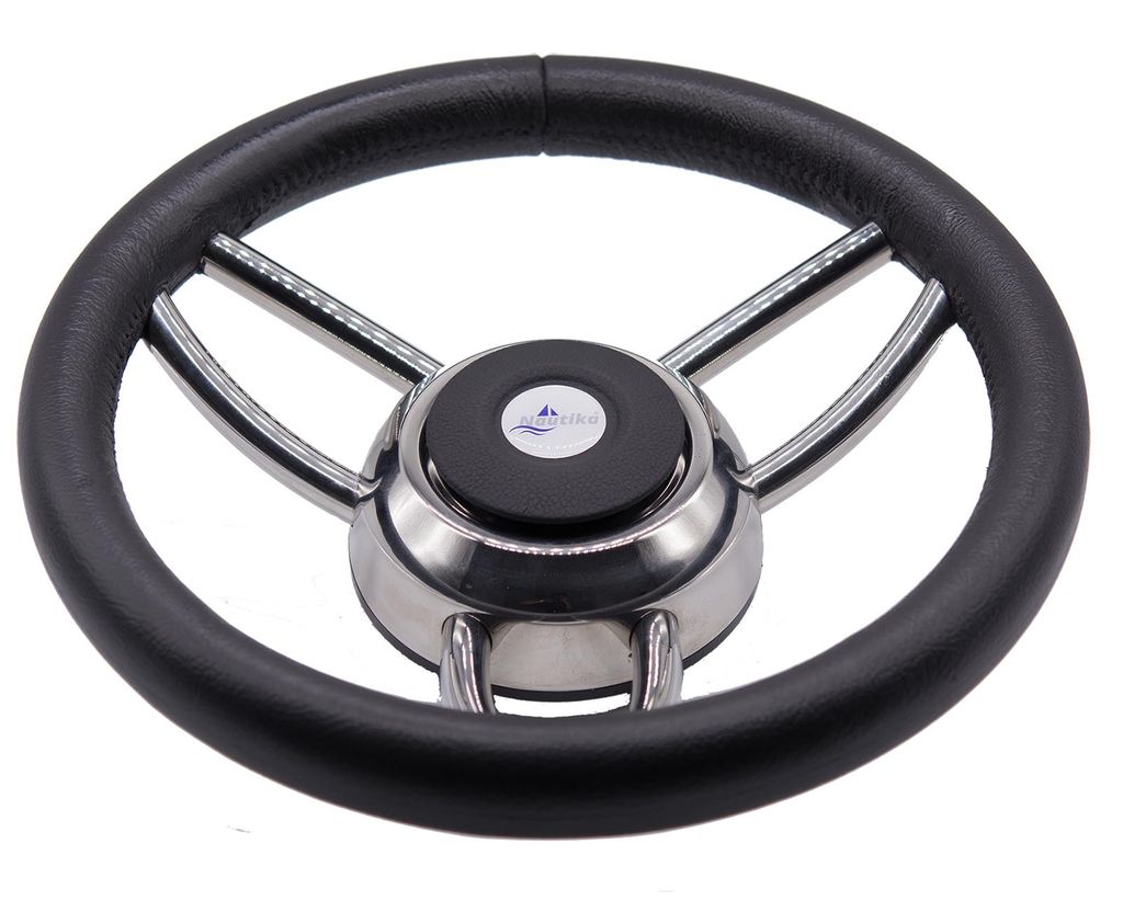 Edelstahl Steuerrad de luxe 350 mm, Mahagoni, | Kaufland.de