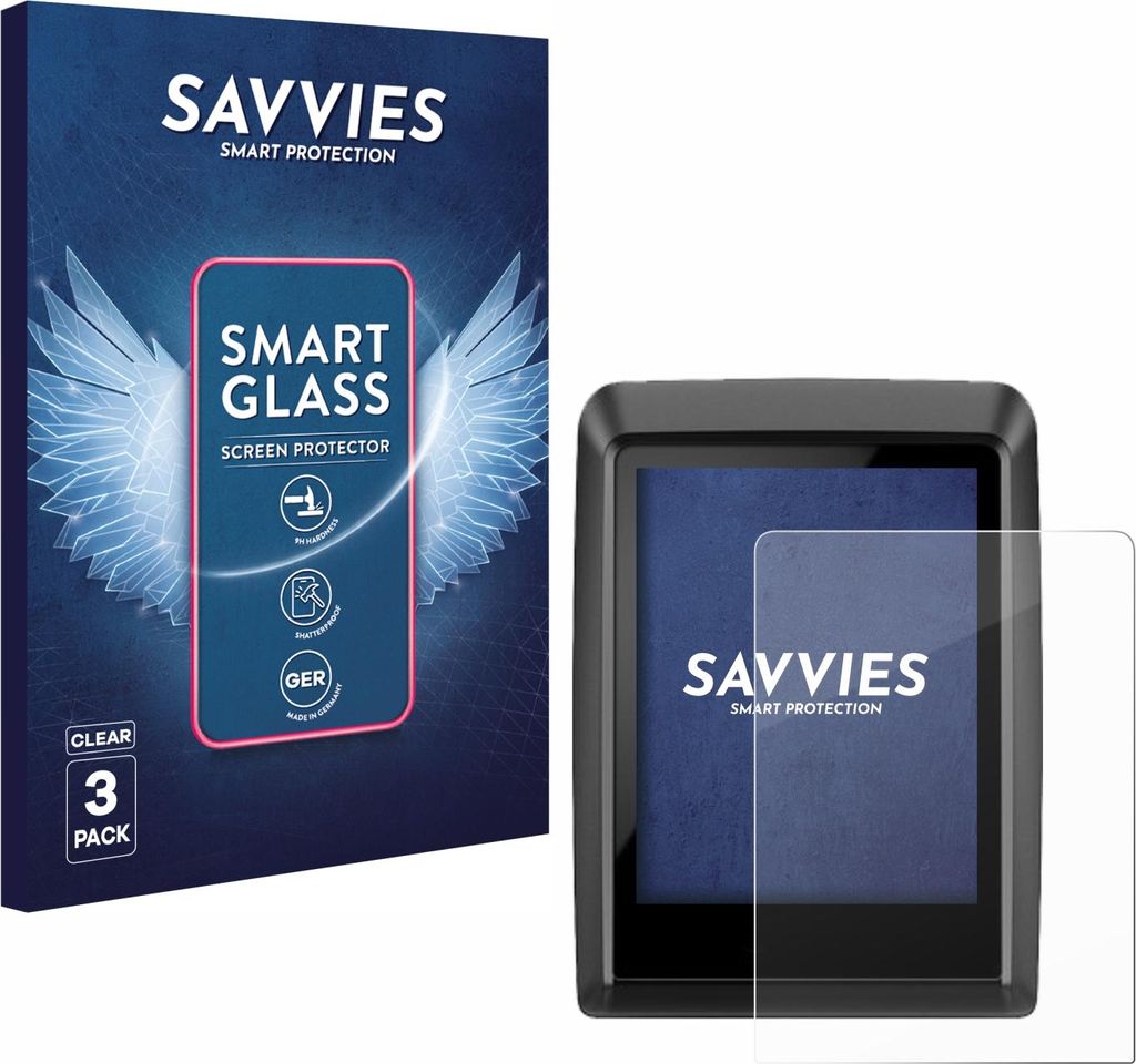 3x Savvies Schutzglas Folie für Bosch Kiox 300 9H Panzer